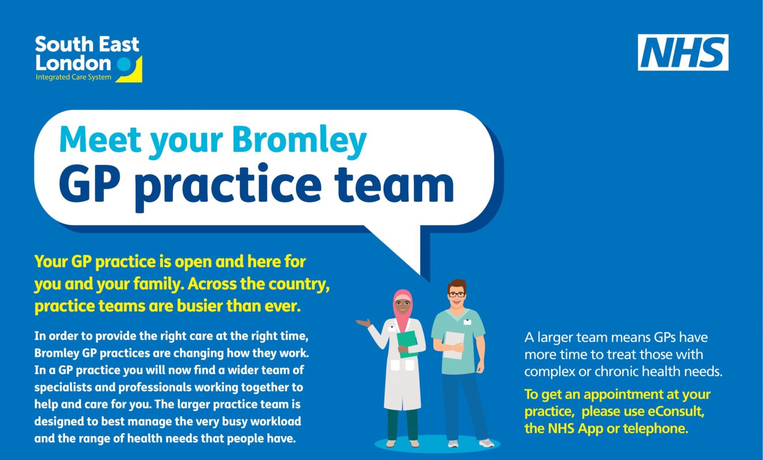 Bromley Primary Care is open for you - South East London ICS