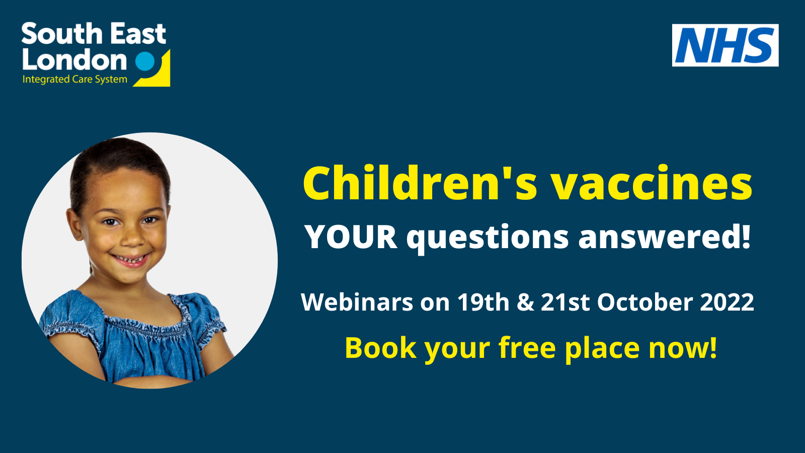 Free NHS children’s vaccinations webinars this October – your questions ...